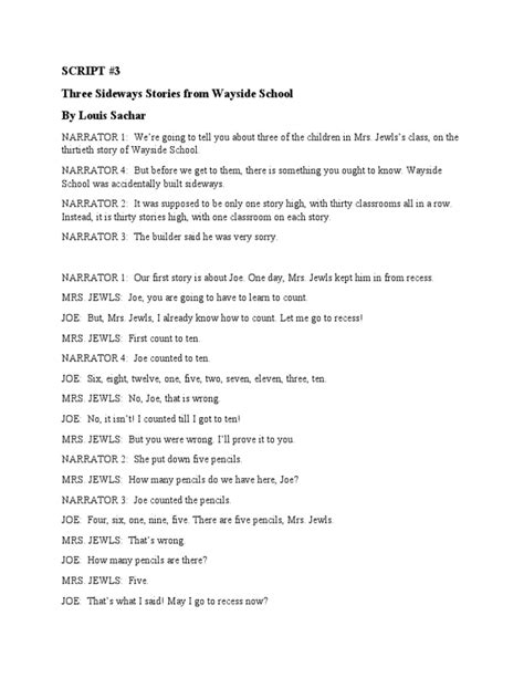 Readers Theater Script Pdf