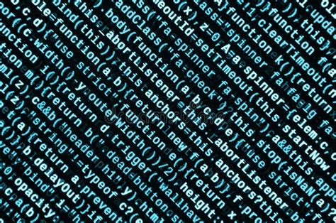 Javascript Code In Text Editor Coding Cyberspace Concept Screen Of Web Developing Code Stock