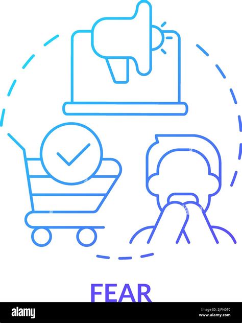 Fear Blue Gradient Concept Icon Stock Vector Image And Art Alamy