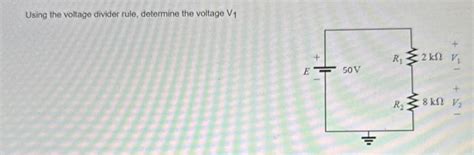 Solved Using the voltage divider rule, determine the voltage | Chegg.com