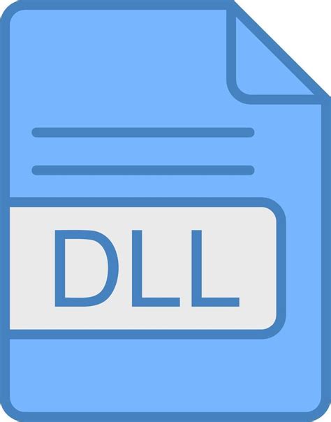 Dll File Format Line Filled Blue Icon 43744738 Vector Art At Vecteezy