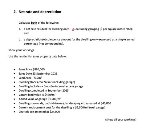 Solved Net Rate And Depreciation Calculate Both Of The Chegg