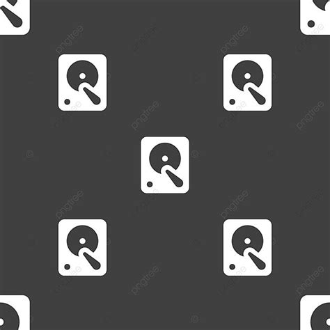 seamless vector pattern of hard disk icon on gray background vector