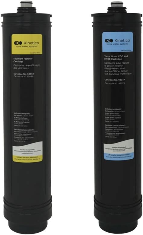 Generic Kinetico Water Filter Cartridge Set For K5 K2 And Kro Systems 2 Piece Set