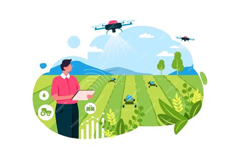 Premium Vector Smart Farming Illustration Pack