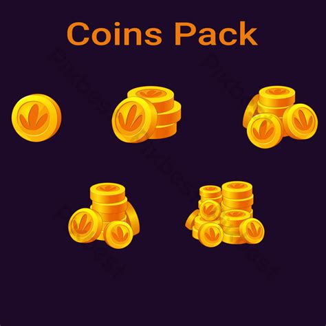 Gold Coins Game Ui Coins Pack Packs Interface For Video Games PNG Images | AI Free Download ...