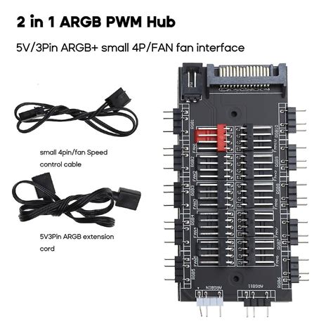 Pwm Fanargb Led 2 In 1 Sync Hub Wireless Controller 1 To 10 Splitter