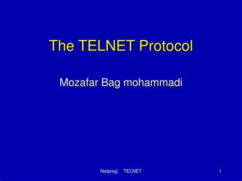 Ppt The Telnet Protocol Powerpoint Presentation Free Download Id 4469405