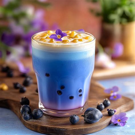 Iced Butterfly Pea Flower Tea Latte Homechefrecipes