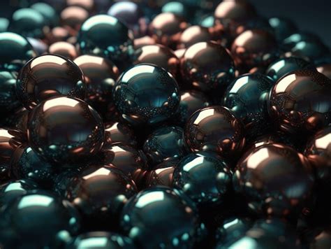 Premium Photo Futuristic Abstract Spheres Geometric Background Created With Generative Ai