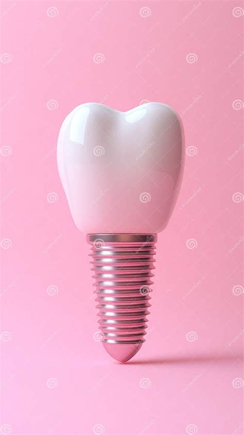 This Detailed Representation Of A Dental Implant Illustrates Its
