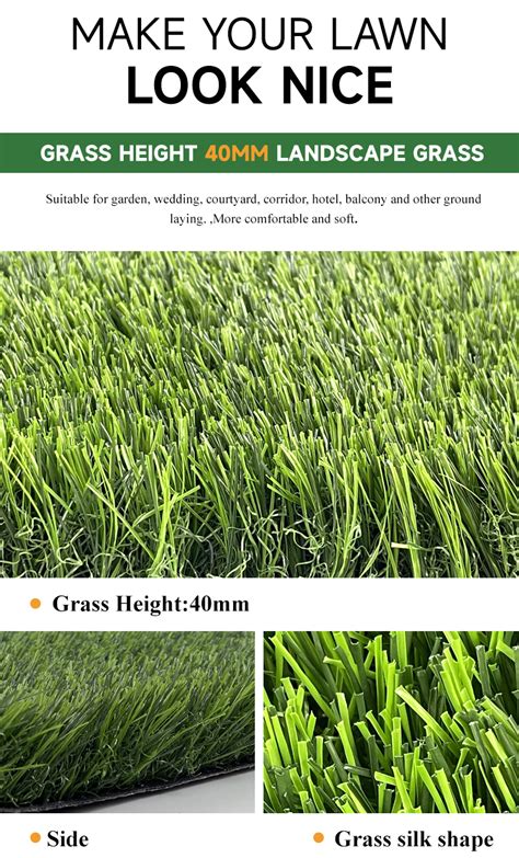 Wholesale 40mm Landscape Artifical Synthetic Turf Roll Grass Lawn