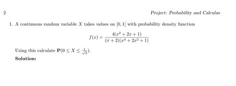 Solved A Continuous Random Variable X ﻿takes Values On 01