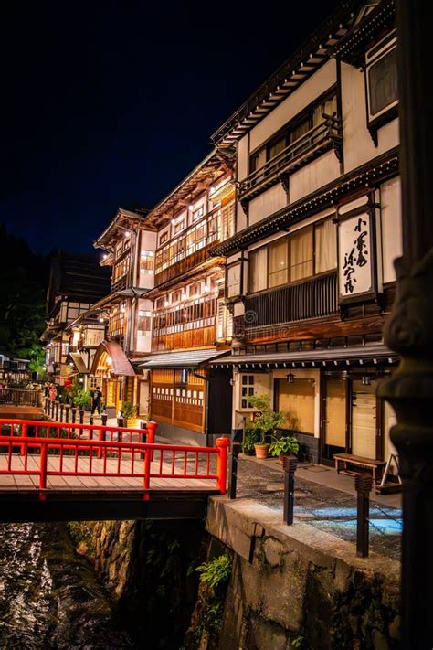 Ginzan Onsen In Obanazawa Yamagata Prefecture Japan Editorial