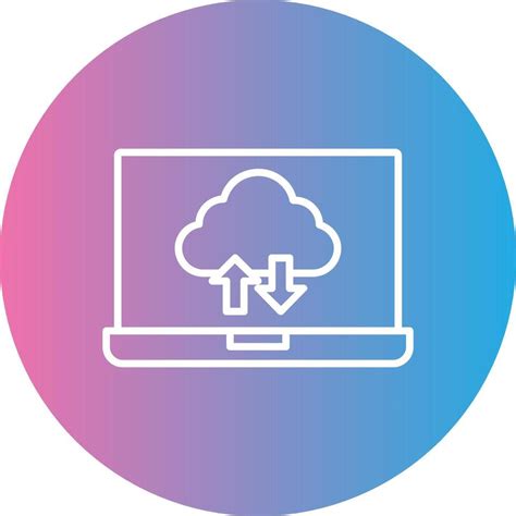 Cloud Computing Line Gradient Circle Icon 43473637 Vector Art At Vecteezy