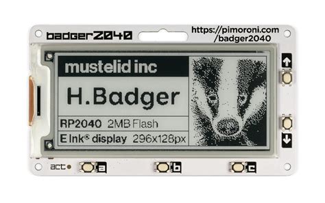 badger 2040 is a programmable e ink display powered by raspberry pi