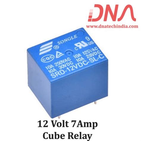 High Quality 12 Volt 7 Ampere Spdt Cube Relay For Electronics