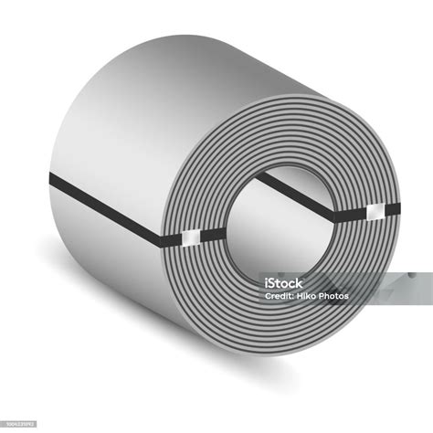 압 연 강철 달아서과 철강 코일 스트랩 플레이트 금속 시트 산업 3d 벡터 강철에 대한 스톡 벡터 아트 및 기타 이미지 강철 아이콘 가장자리 Istock