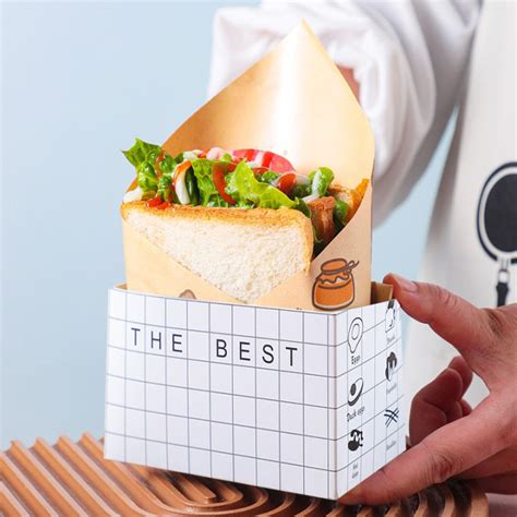 Egg Drop Box Korean Sandwich Holder Small And Big With Design Egg