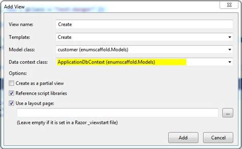 Net Why Are Enums Not Scaffolded Unless You Specify A Data Context