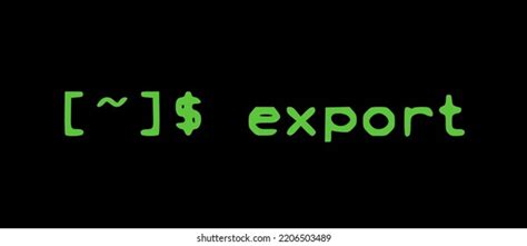 Linux Export Command Export Environment Variables Stock Vector Royalty