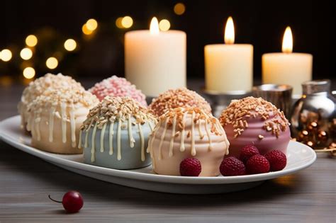 Premium Ai Image Delicious Array 7 Cupcakes On Different Plates Front And Back View