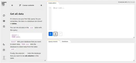 A Snapshot Of Learnsql Code Editor Used For Practice