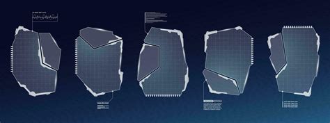 Hud Digital Futuristic User Interface Frame Set Sci Fi High Tech Callout Screens Ux Ui Gaming