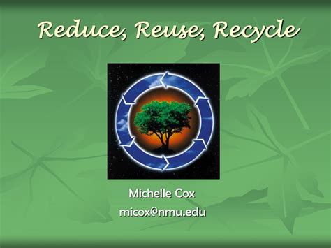 PPT Reduce Reuse Recycle PowerPoint Presentation ID