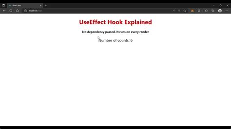 Useeffect Hook With An Empty Dependency Array Youtube
