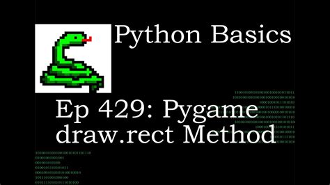 Python Basics Pygame Border YouTube