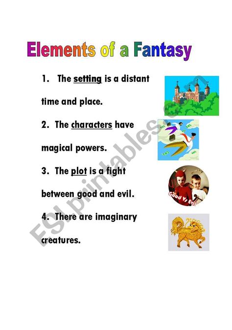 Elements Of A Story Worksheet