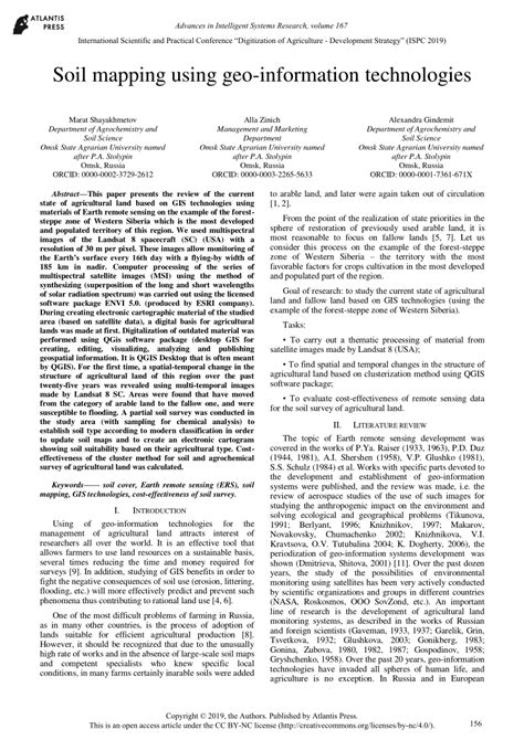 PDF Soil Mapping Using Geo Information Technologies
