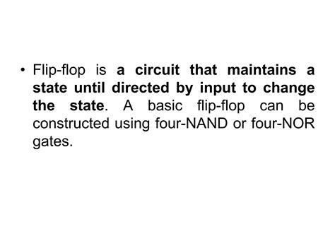 flip flops sequential circuit and types ppt programming languages