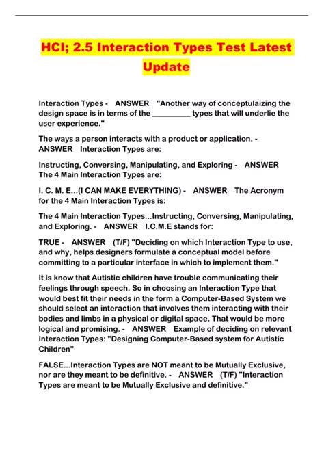 Hci 25 Interaction Types Test Latest Update Hci 25 Interaction Types Stuvia Us
