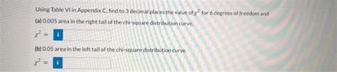 Solved Using Table Vi In Appendix C Find To 3 Decimal