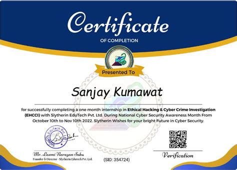 sanjay kumawat on linkedin cyberdefense internship