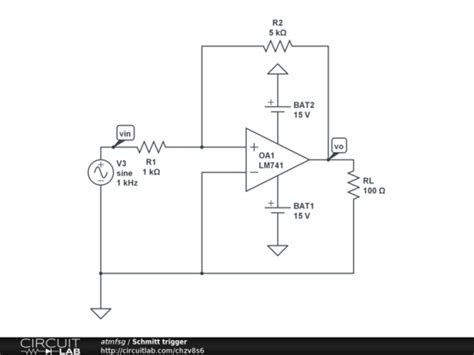 Schmitt Trigger CircuitLab