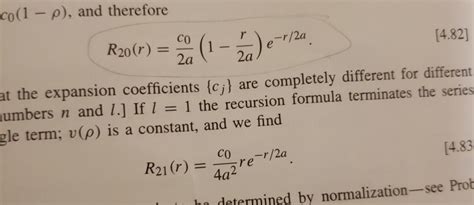 Solved Work Out The Radial Wave Function R21 And R20 Using