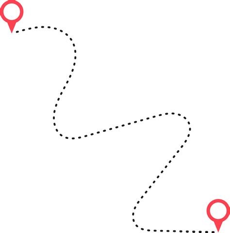 Route Icon Between Two Points With Dotted Path And Location Pin 22188268 PNG
