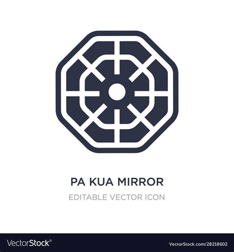 Pa Kua Mirror Icon On White Background Simple Vector Image