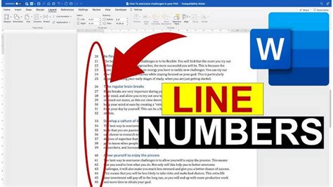 How To Get And Undo Line Numbers In Word Pdf Agile