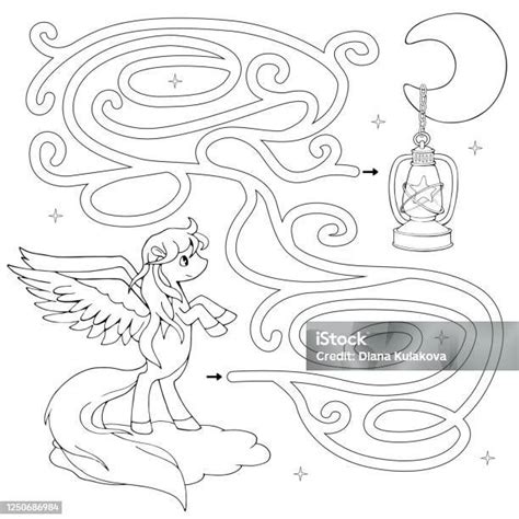 Labirin Labirin Labirin Bantu Pegasus Di Awan Menemukan Jalan Menuju