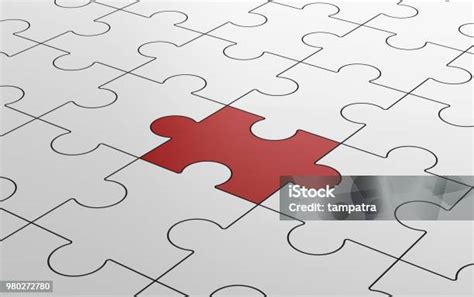 다른 개념에 흰색 퍼즐 패턴 질감 흰색 바탕에 빨간색 직소 퍼즐 3 차원 일러스트 레이 션 0명에 대한 스톡 사진 및 기타 이미지 Istock