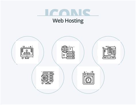 Web Hosting Line Icon Pack 5 Icon Design Analysis Maintenance Database Hosting Web 19207968