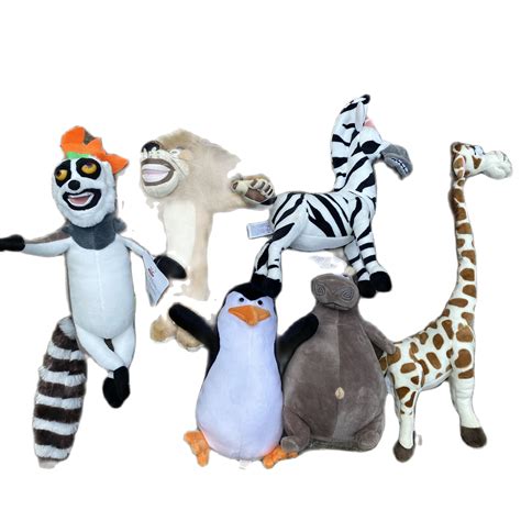 Madagascar Plush Toys Madagascar Cartoon Figure Lion Giraffe Penguin