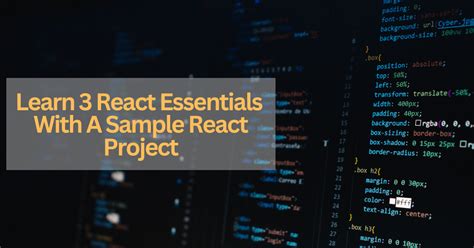 React Sample Project Master These 3 Key Concepts Or Quit