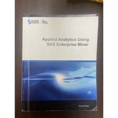 Applied Analytics Using Sas Enterprise Miner 蝦皮購物