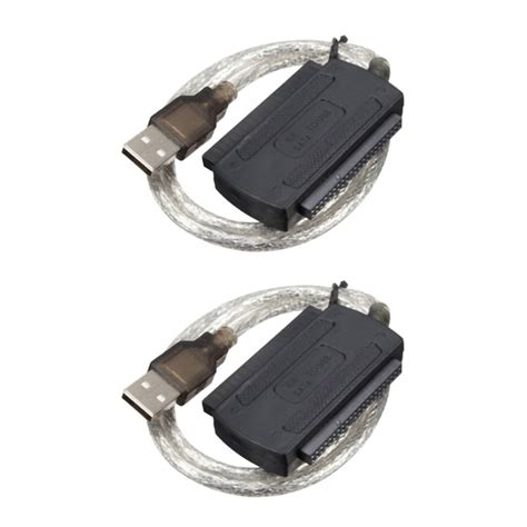 2x Usb 2 0 Male To Ide Sata Адаптерный кабель переходник для жесткого диска Кабель адаптер для