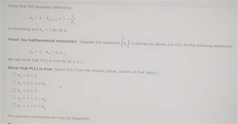 Solved Show That The Sequence Defined By A An An Is Chegg Com